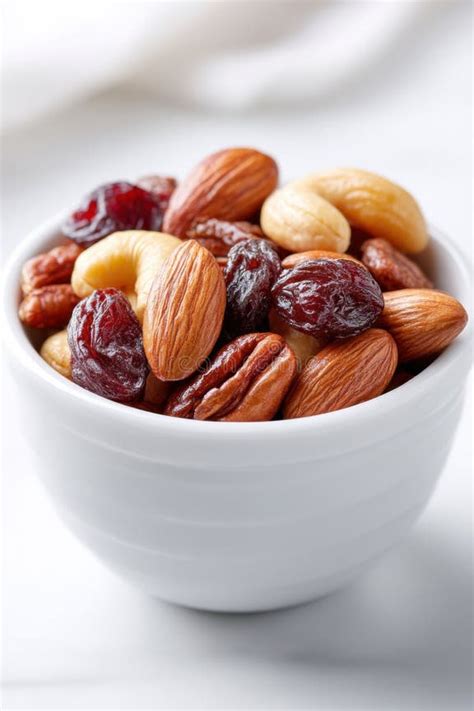 Crunchy Nuts And Dried Fruits In A Bowl Creating A Healthy Snack Option