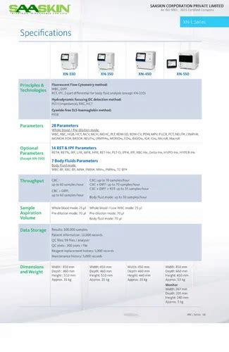 Sysmex Xn 330 Automated Hematology Analyzer At Best Price In Chennai