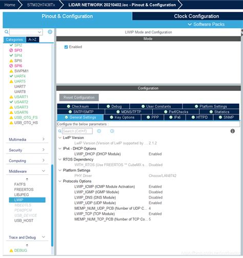 经验分享STM H CUBE ETH LWIP配置及设置 STM 团队 ST意法半导体中文论坛