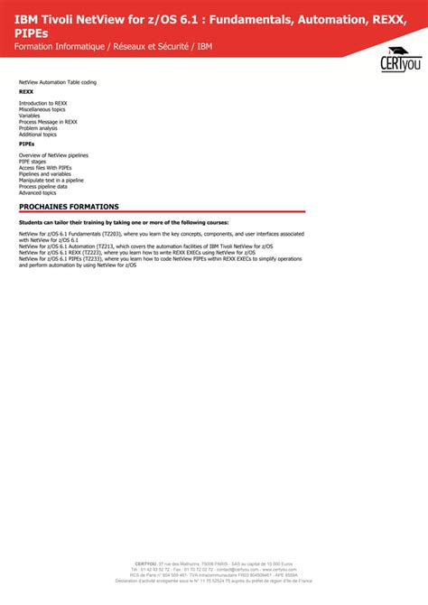 Tz243 G Formation Ibm Tivoli Netview For Z Os 6 1 Fundamentals