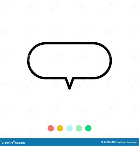 Speech Bubbles Linear Vector Element Text Balloon Stock Illustration Illustration Of Bubble