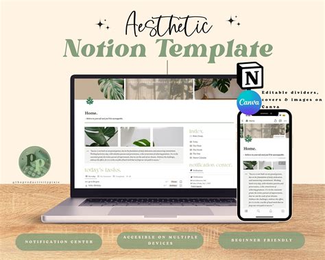 Beginner Friendly Customizable Notion Template 🪴 Rnotioncreations