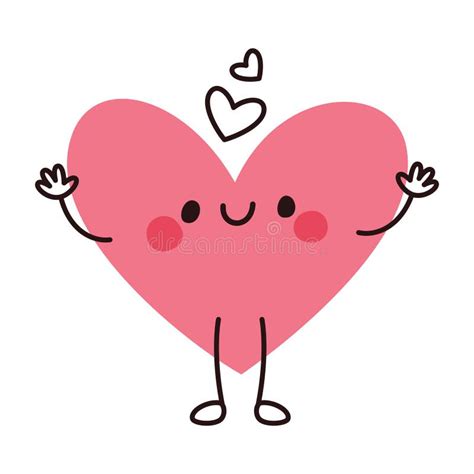 Love Concept With Heart Character Stock Illustration Illustration Of