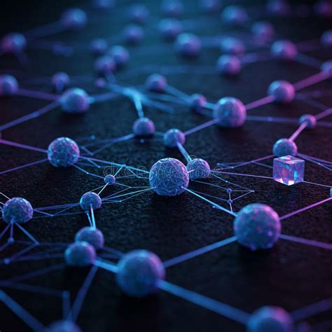 A Digital Representation Of A Neural Network Or Molecular Structure Showcasing Stock