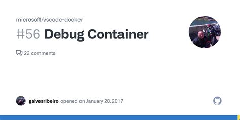 Debug Container Issue Microsoft Vscode Docker GitHub