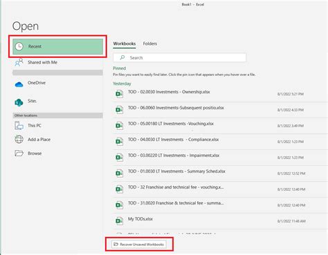 Recover Unsaved Files In Excel 2023 Acuity Training