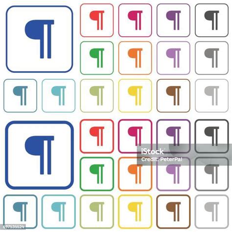 ilustración de párrafo del texto indica los iconos de color plano y más