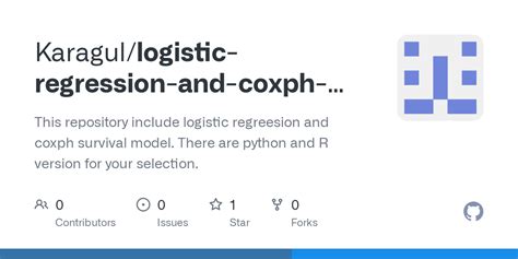 Github Karagullogistic Regression And Coxph Survival This