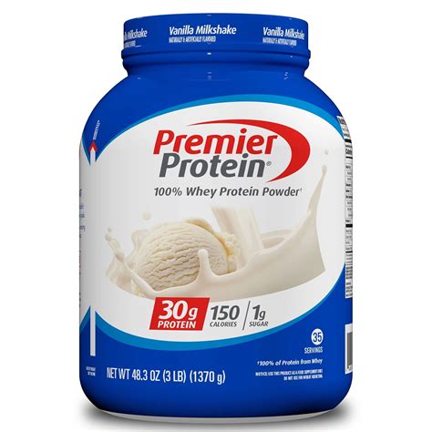 Premier Protein Powder 30g Whey Protein Per Serving Vanilla Milkshake