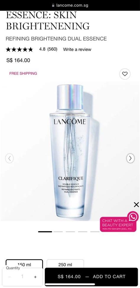 Lancome Clarifique Dual Essence Skin Brightening Travel Size Sample 10ml X 9 90ml Beauty