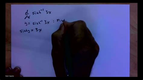 Derivatives Of Inverse Hyperbolic Functions Youtube