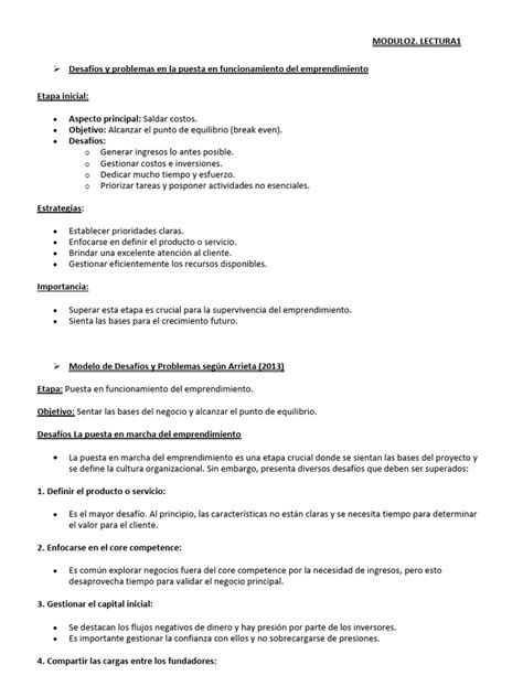 Desarrolo Emprendedor M2 Pdf Iniciativa Empresarial Lean Startup