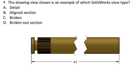 solved the drawing view shown is an example of which