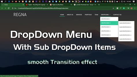 Dropdown Menu With Sub Dropdown Items Using Html And Css Ll Cool