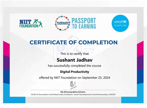 Sushant Jadhav On Linkedin Successful Completed The Course Digital