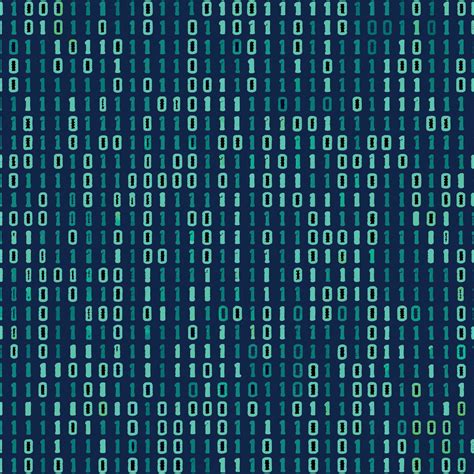 Binary Code Seamless Horizontal Pattern Digital Technology Background