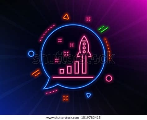 Development Plan Line Icon Neon Laser Stock Vector Royalty Free