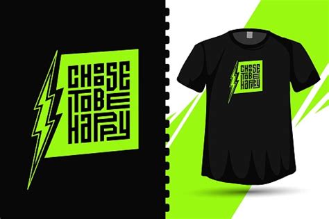 인용 인쇄 T 셔츠 패션 의류 포스터 및 상품에 대한 행복 트렌디 한 타이포그래피 수직 디자인 템플릿으로 선택 0명에 대한 스톡 벡터 아트 및 기타 이미지 Istock