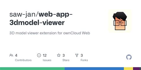 github saw jan web app 3dmodel viewer 3d model viewer extension for
