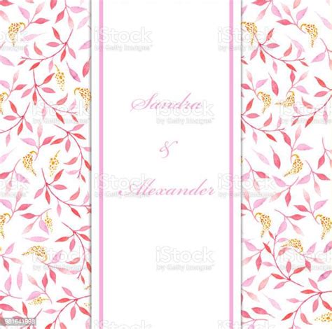 웨딩 카드 꽃 패턴입니다 결혼식 안 내장입니다 흰색 배경2 수채화 감사합니다에 대한 스톡 벡터 아트 및 기타 이미지 감사합니다 결혼식 기념일 Istock
