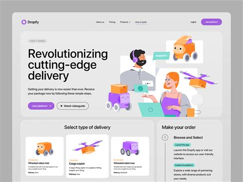 Dropify How It Works Page By Bogdan Falin For Qclay On Dribbble