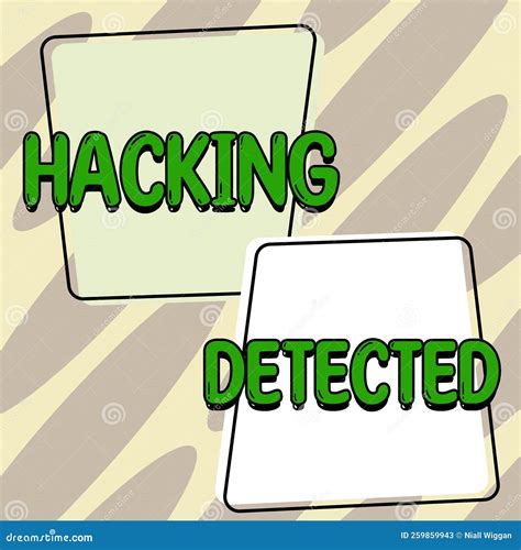 Text Sign Showing Hacking Detected Conceptual Photo Activities That