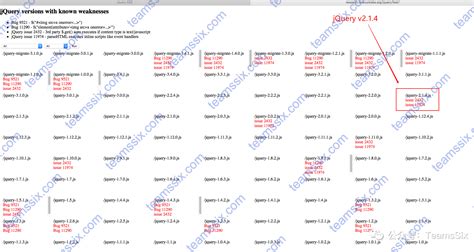 工具分享分享一个jQuery多版本XSS漏洞检测工具 TeamsSix