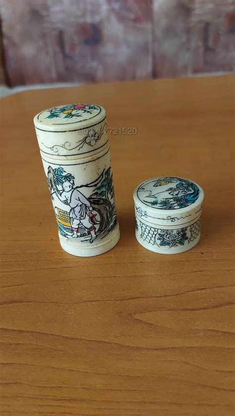 Колекционерски кутийки Антиквариат Русе Колекционерски лот от две стари рисувани китай