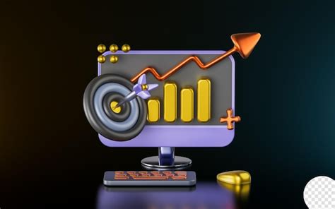 premium psd computer monitor mouse keyboard with bulls eye arrow