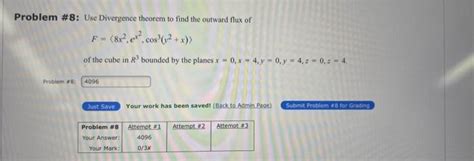 solved problem 8 use divergence theorem to find the