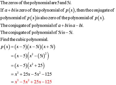 find a cubic polynomial in standard form with real coefficients having