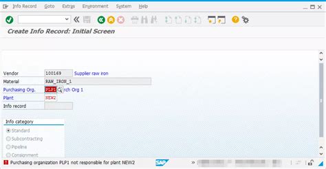 How To Solve Sap Purchasing Organization Not Responsible For Plant
