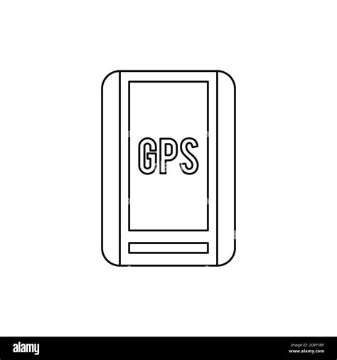 Global Positioning System Icon Outline Style Stock Vector Image Art