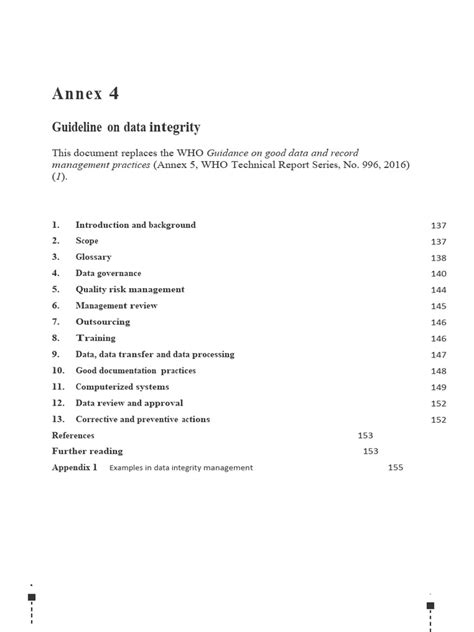 Trs1033 Annex4 Guideline On Data Integrity Pdf Life Cycle Assessment Information Security