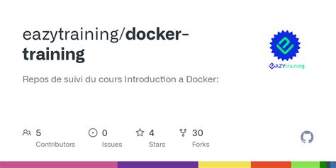 Github Eazytraining Docker Training Repos De Suivi Du Cours