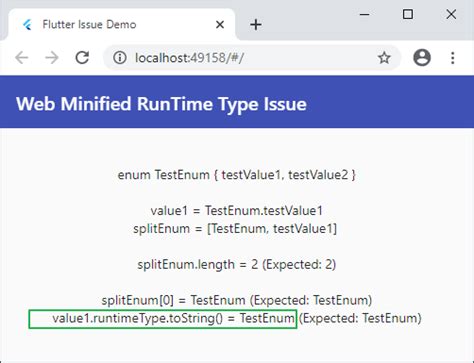 Web Release Mode Build Enum Runtime Type Minification Breaks Existing