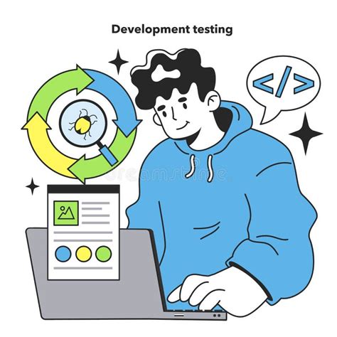 Development Testing Technique Software Testing Methodology Stock Vector Illustration Of