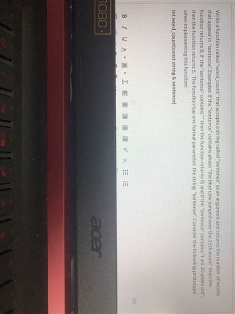 Solved Write A Function Called Wordcount That Accepts A