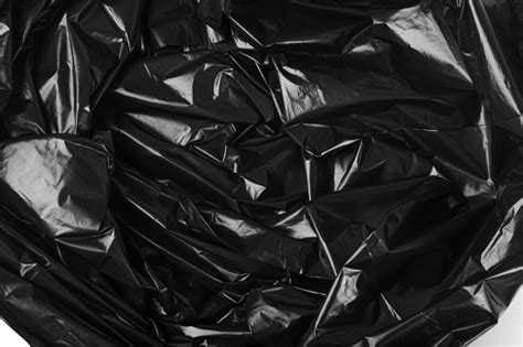 Crumpled Garbage Bag Texture Background Wrinkled Trash Package Pattern Used Plastic Bin Bags