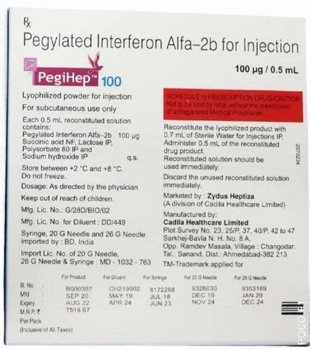 Pegylated Interferon Alfa 2b Injection At Rs 6120 In Ahmedabad Id 2855230033555