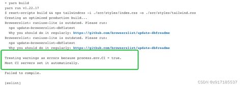 Treating Warnings As Errors Because Processenvci True Most Ci