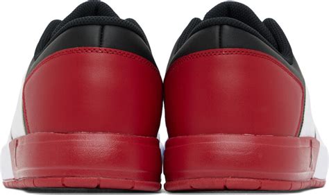 Nike Jordan Red And White Nu Retro 1 Low Sneakers Shopstyle Trainers