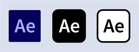 Adobe After Effects Logotype Adobe Application Logo Black White And