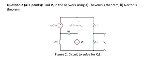 Solved Question 2 4 1 Points Find V0 In The Network Using
