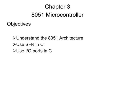 Microcontroller 8051 Architecture And Pin Configuration Ppt