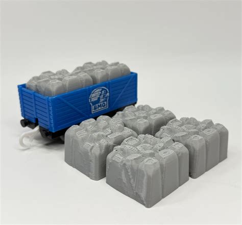 Custom Trackmaster Compatible Gray Troublesome Train Rock Cargo For