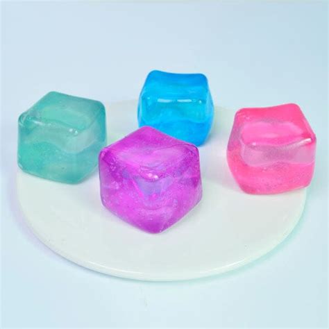 Sugarsqueez Cube Squishy Fidget Sugar Stress Ball 1pc Assorted Color Showcase