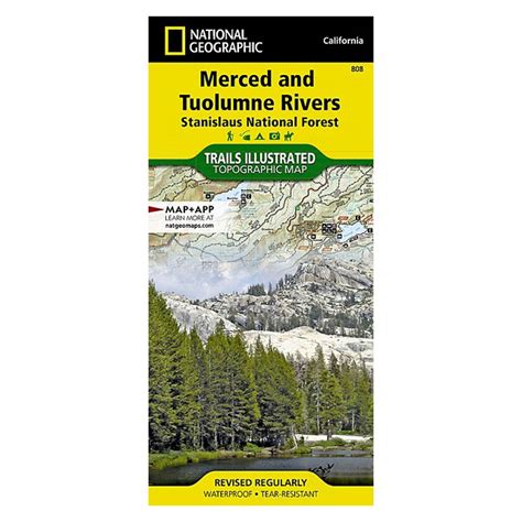 National Geographic Maps Merced And Tuolumne Rivers Map