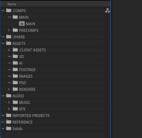 Set A Default Folder Structure For New Projects After Effects Tip