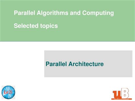 Ppt Parallel Algorithms And Computing Selected Topics Powerpoint Presentation Id3205211